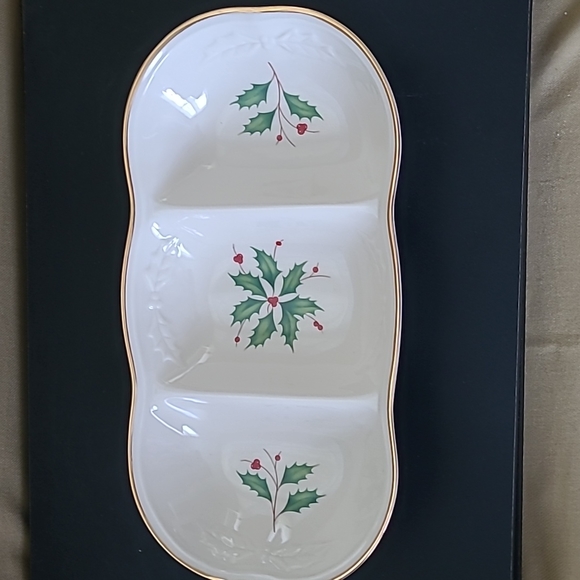 Lenox | Dining | Lenox Holiday Divided 3 Dish Serving Tray | Poshmark